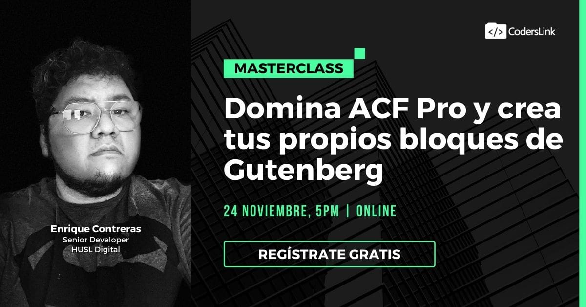 Aprende a usar ACF Pro y crea bloques de Gutenberg | Masterclass